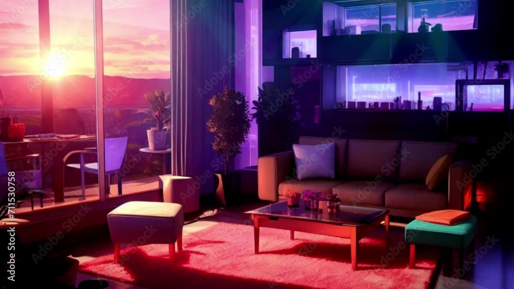 luxury living room, animated virtual backgrounds, stream overlay loop ...