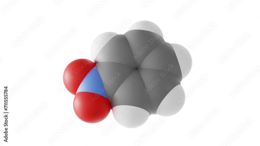 nitrobenzene molecule, nitro solvents, molecular structure, isolated 3d ... nitrobenzene molecule, nitro solvents, molecular structure, isolated 3d ...