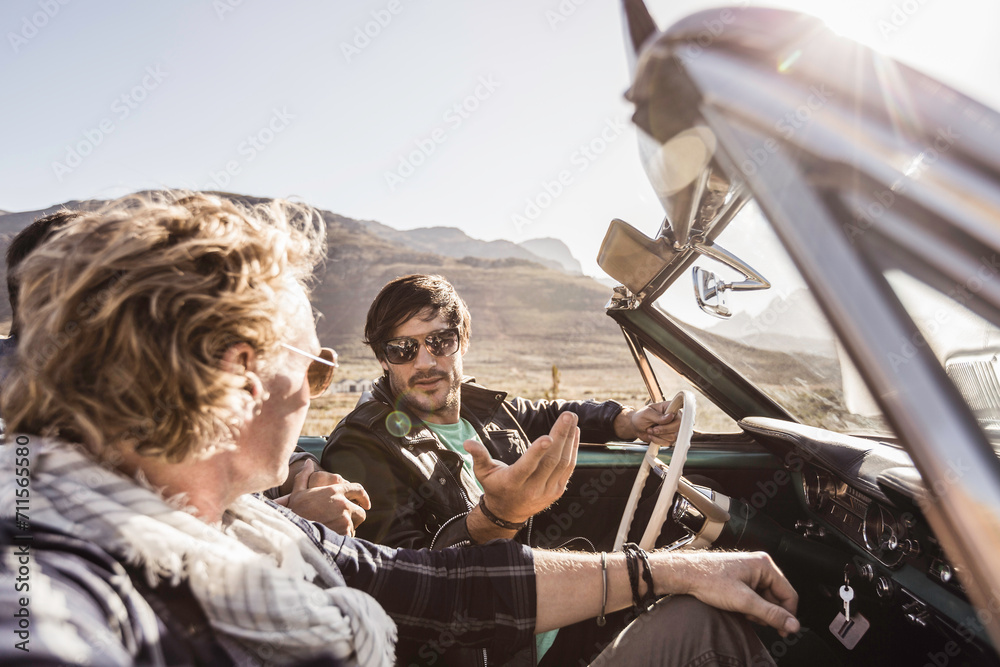 Group of friends driving around and having fun in the South African ...