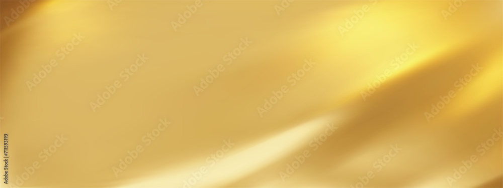 Abstract gold gradient background. Minimalistic subtle wavy golden silk ...