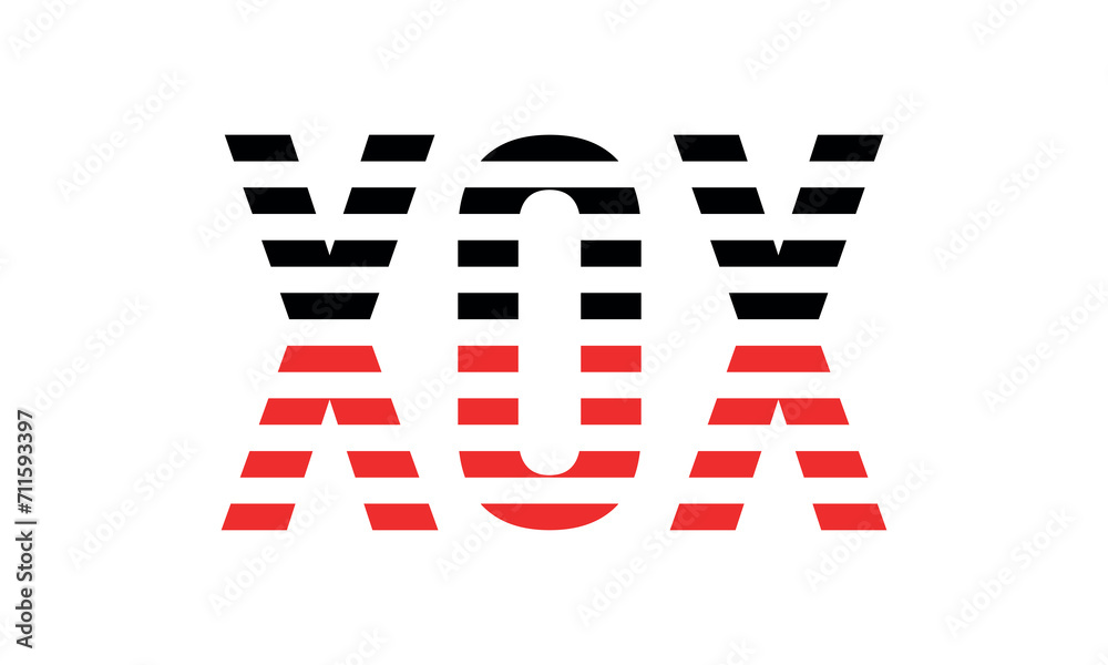 XOX three initial letter iconic line negative space minimal logo design ...