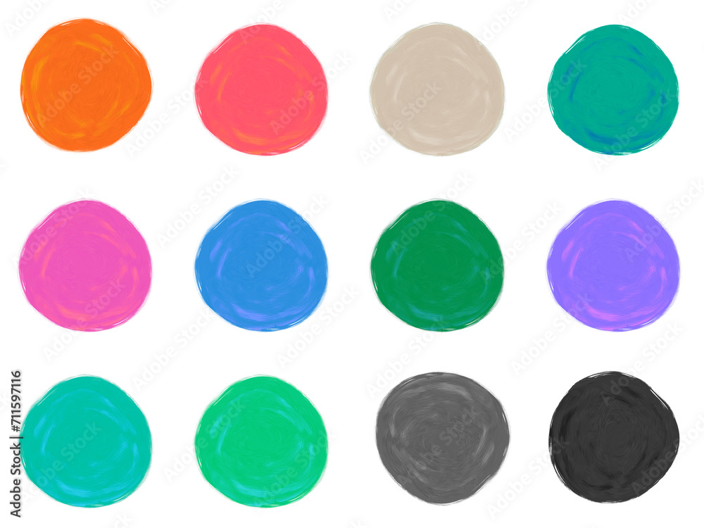 Set manchas ilustradas originales colores sin fondo Stock Illustration ...