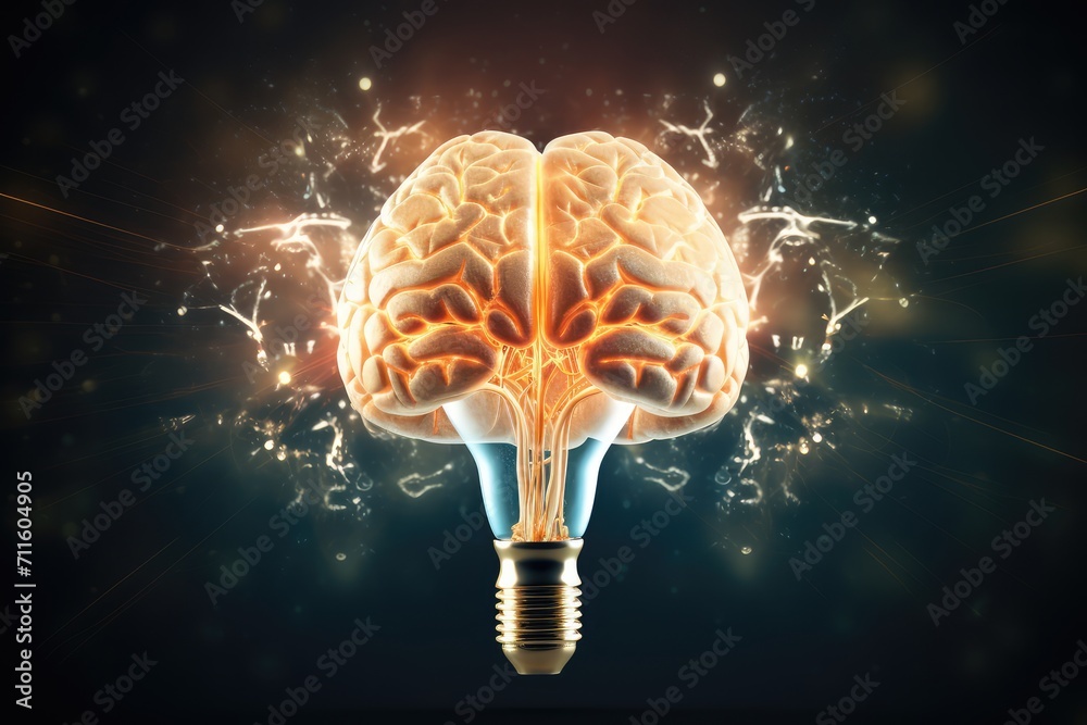 Brain energy lightning and thunderbolt flashes. Oxidative ...