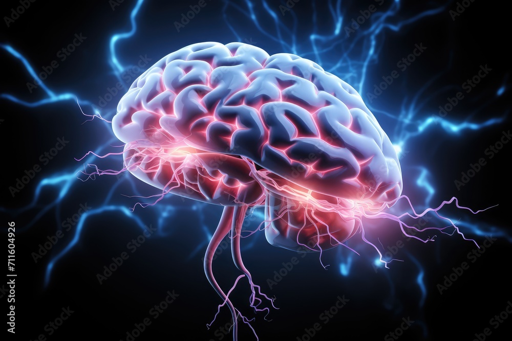 Brain energy lightning and thunderbolt flashes. Oxidative ...