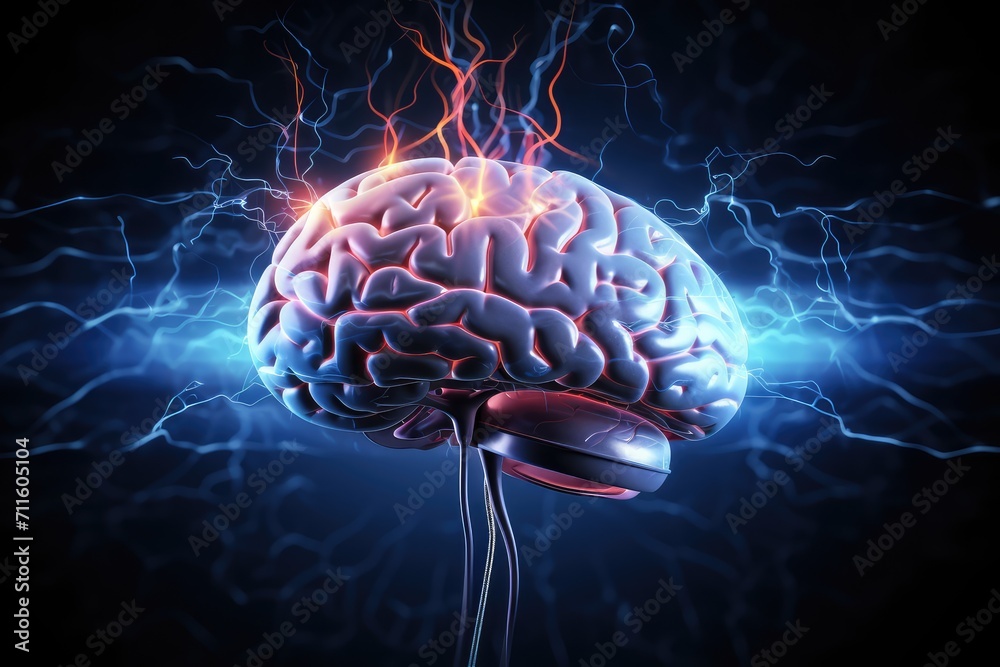Brain energy lightning and thunderbolt flashes. Oxidative ...