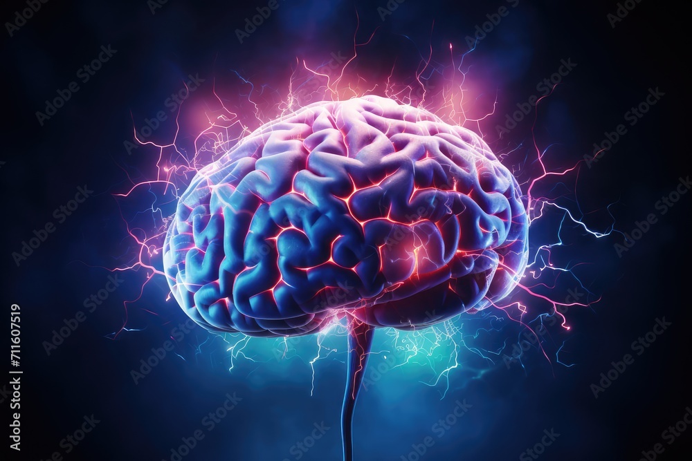 Cerebral metabolism, brain lightning Thunderbolt flashes. Glucose ...