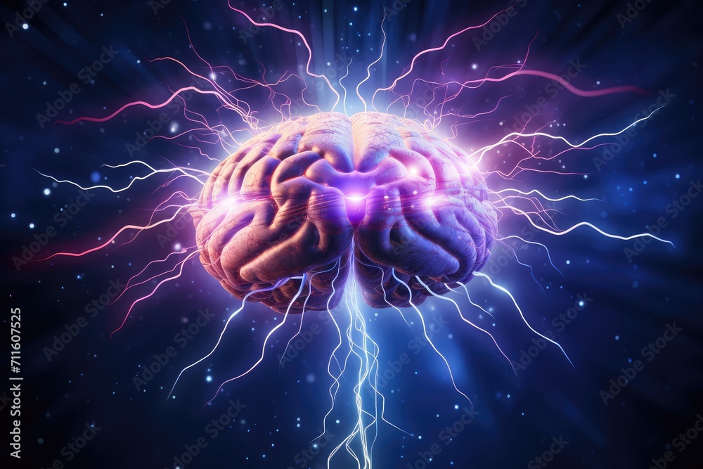 Cerebral metabolism, brain lightning Thunderbolt flashes. Glucose ...