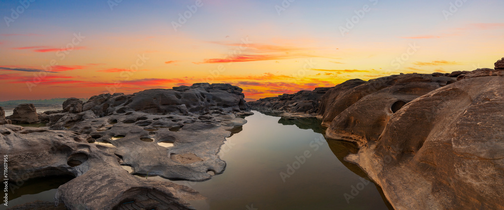 Sampanbok Ubon Ratchathani Grand Canyon in Thailand, 3000 Boke nature of rock is unseen in ...