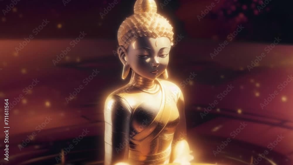 Statue of Siddhartha Gautama known as Buddha background animation ...
