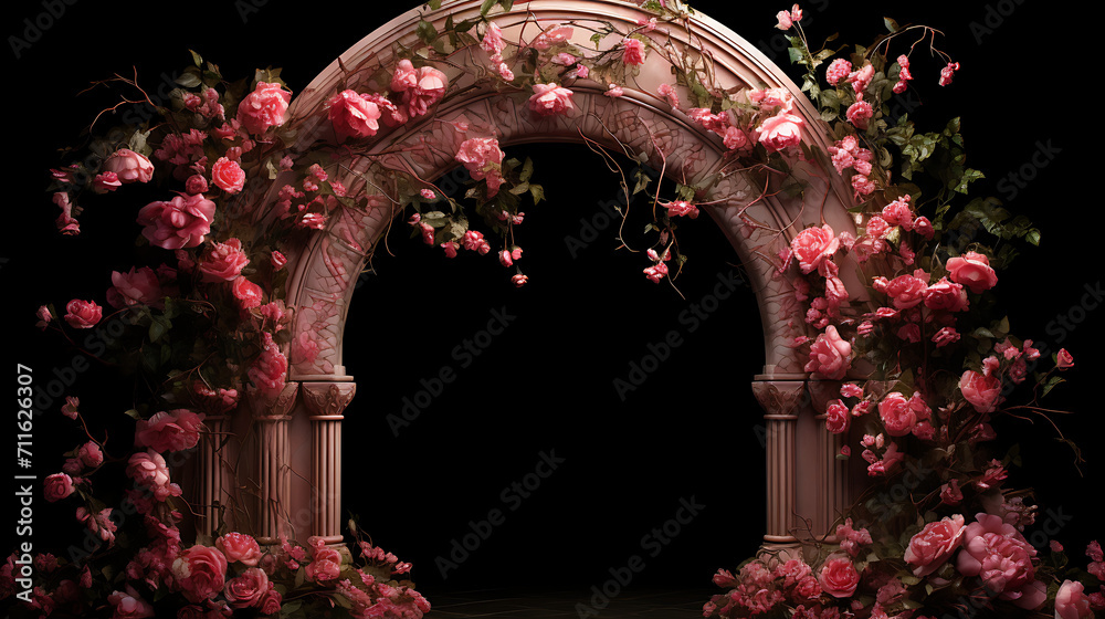 pillar arch structure looks so elegant and mysterious, highly detailed ...