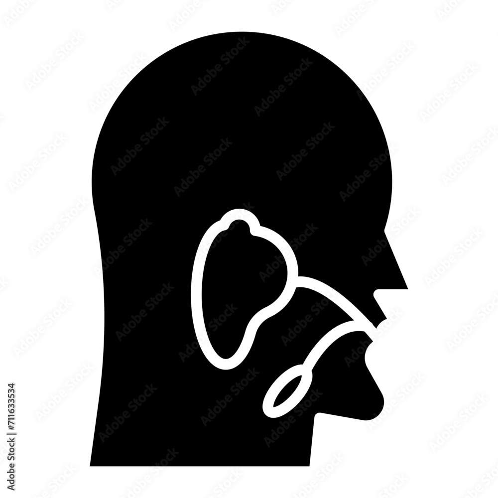 Salivary Glands icon vector image. Can be used for Human Anatomy. Stock ...