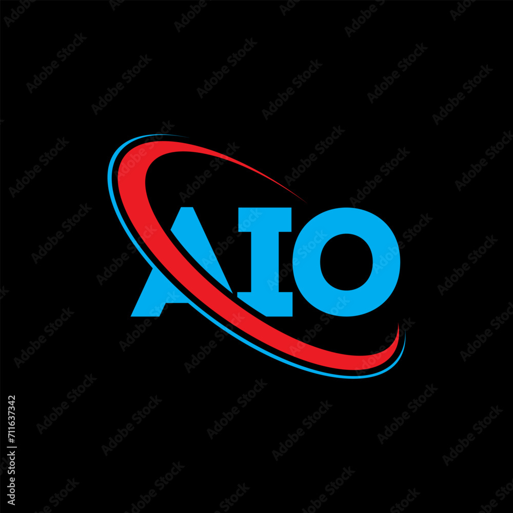 AIO logo. AIO letter. AIO letter logo design. Initials AIO logo linked ...