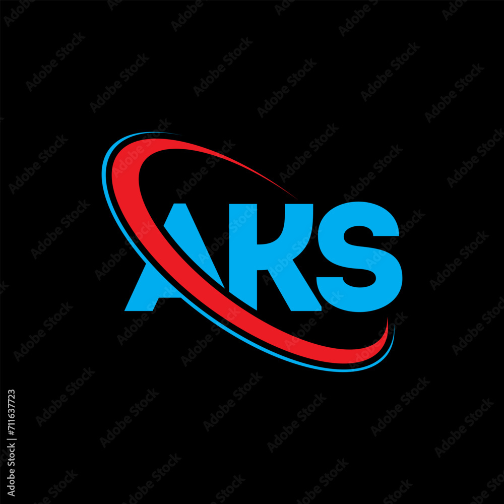 AKS logo. AKS letter. AKS letter logo design. Initials AKS logo linked ...