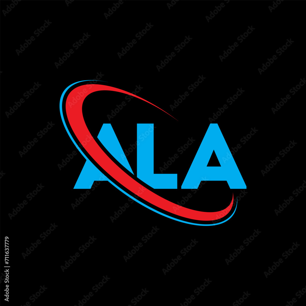 ALA logo. ALA letter. ALA letter logo design. Initials ALA logo linked ...