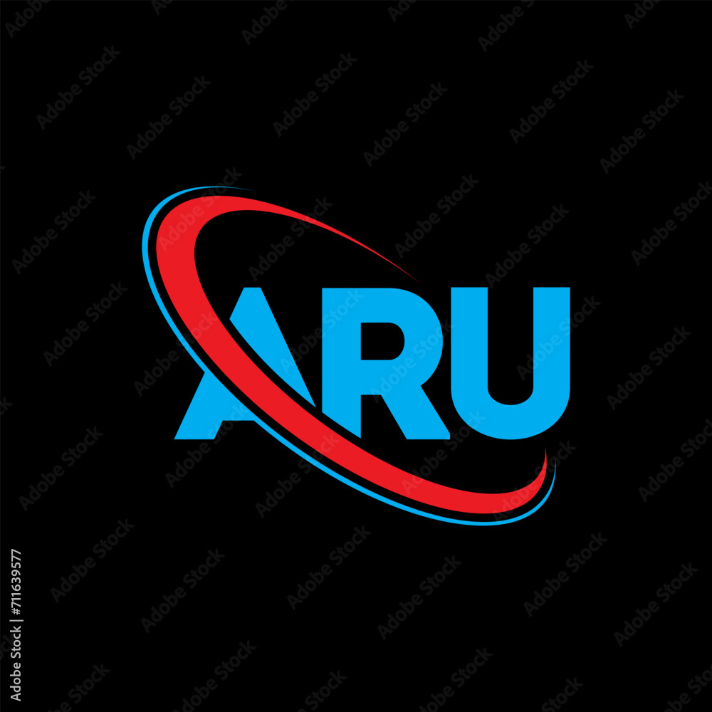 ARU logo. ARU letter. ARU letter logo design. Initials ARU logo linked ...