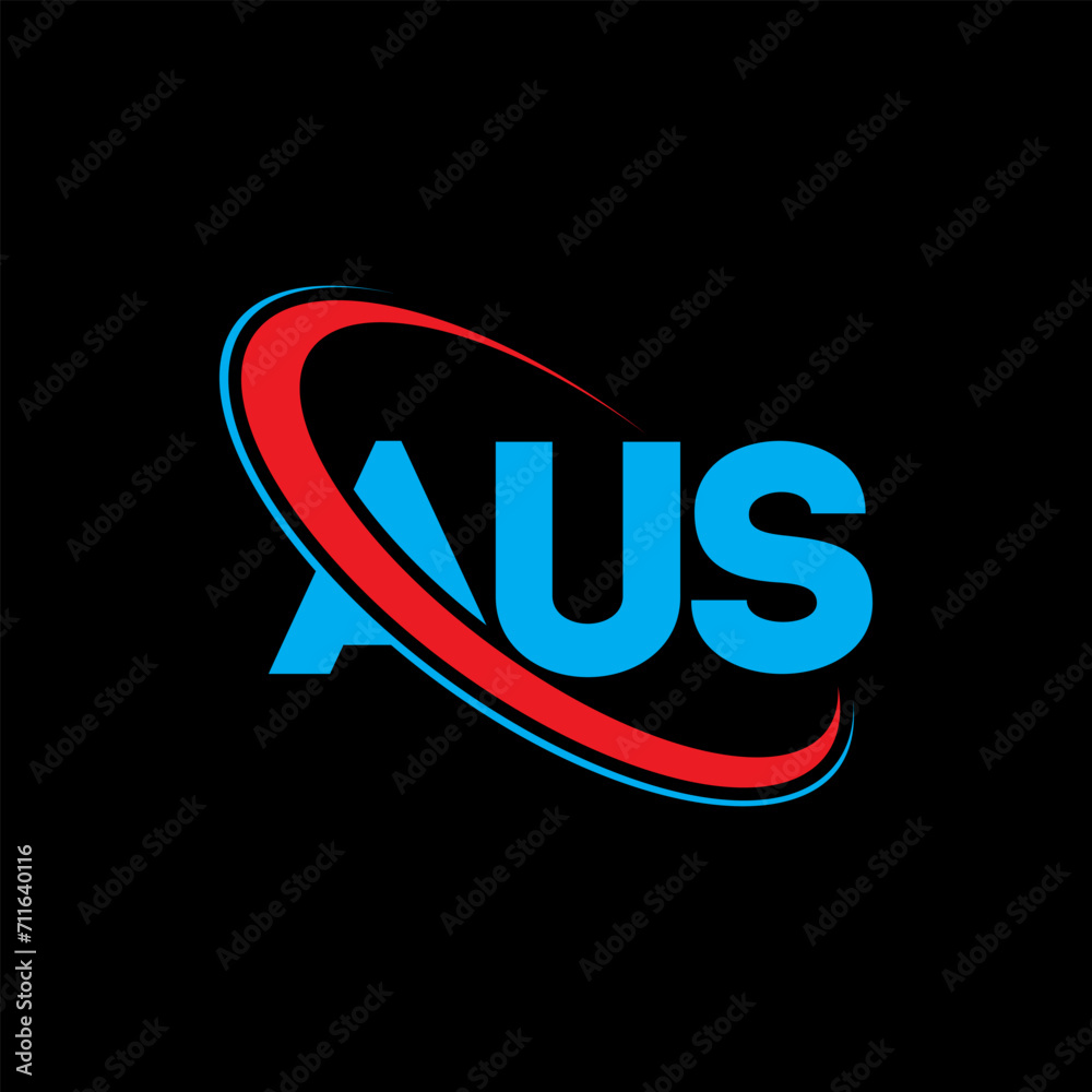 AUS logo. AUS letter. AUS letter logo design. Initials AUS logo linked ...