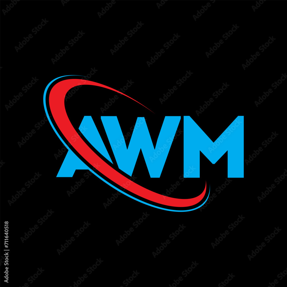 AWM logo. AWM letter. AWM letter logo design. Initials AWM logo linked ...