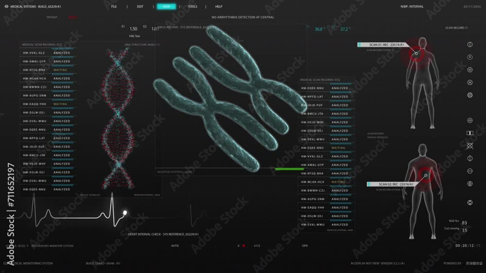 Sample Analysis Software Mock-up with 3D DNA and Chromosome Structure ...