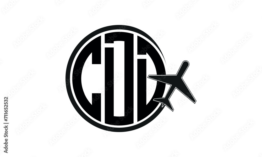 CDD three initial letter circle tour & travel agency logo design vector ...