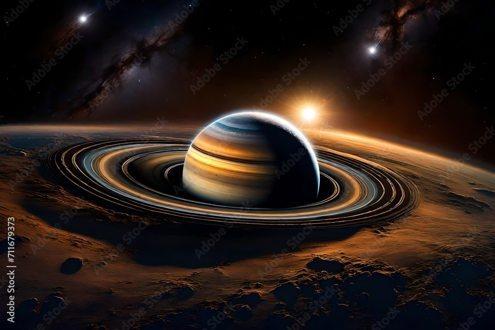 Embark on a celestial journey as you picture a stunning image of Planet ...