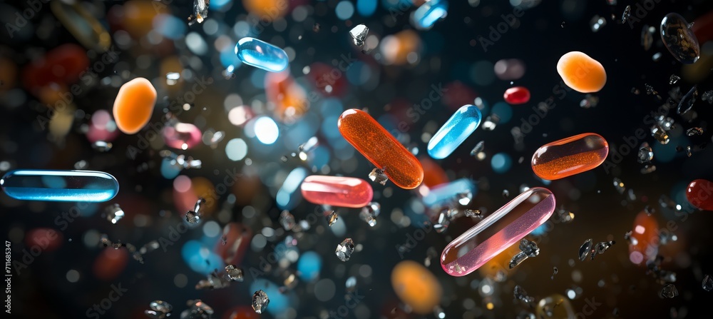 Bacteria with antimicrobial antibiotic resistance illustration ...