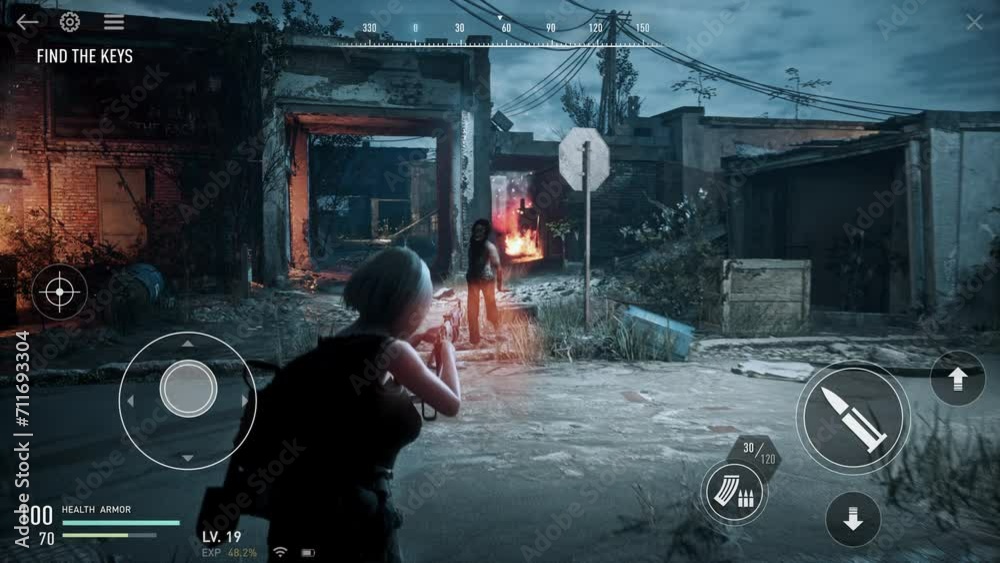 Animation of the characters in the modern fake mobile phone game ...