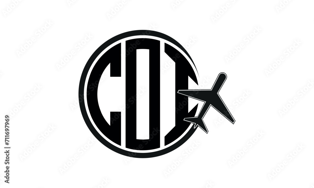 COI three initial letter circle tour & travel agency logo design vector ...