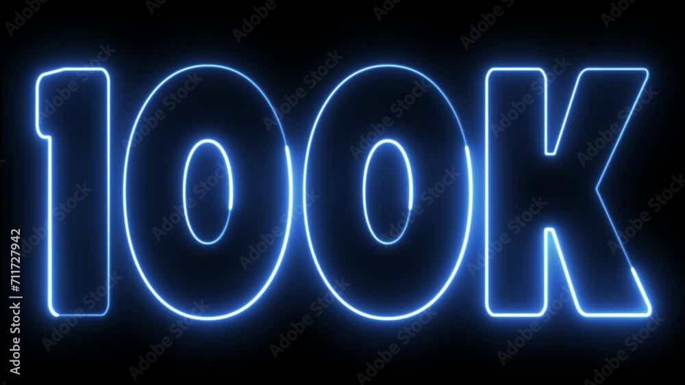 Vidéo Stock 100K Electric Blue lighting text with animation on black ...