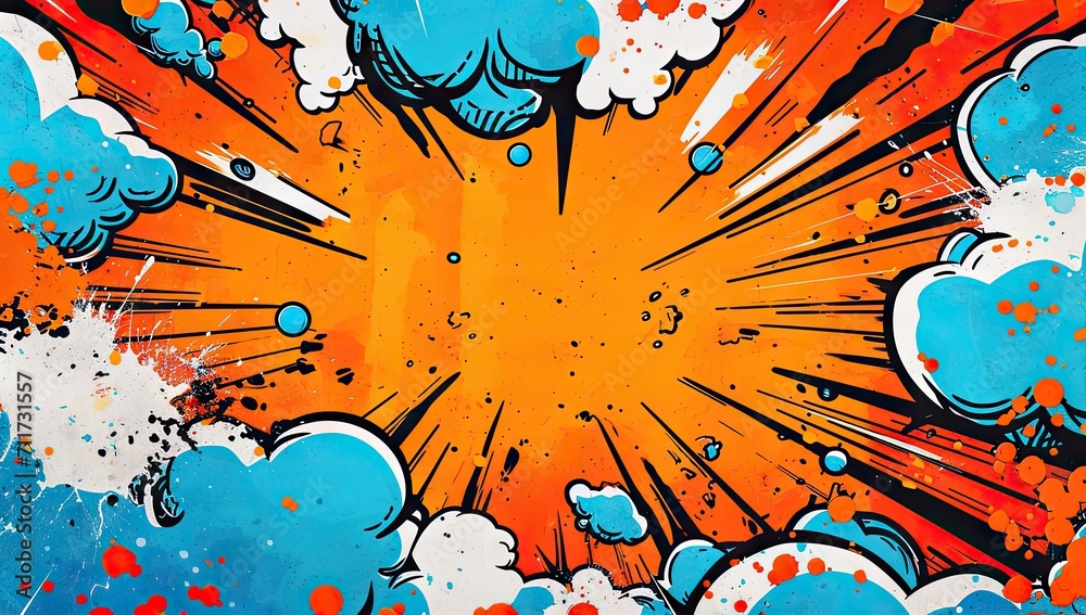 comic bombs and explosive with multiple colored bursts Generative AI ...