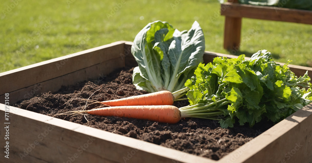 Hands in action, steps to composting in the garden. Organic waste ...