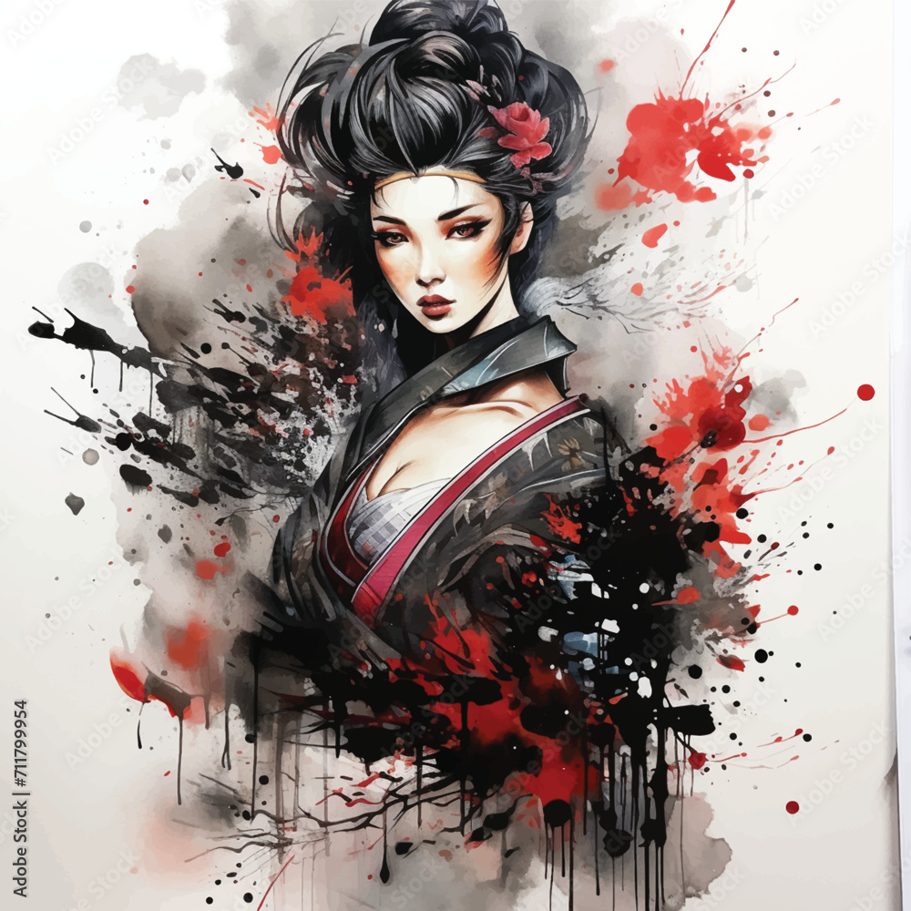 Zen ink painting emboss painting contemporary art tradition extra large ...