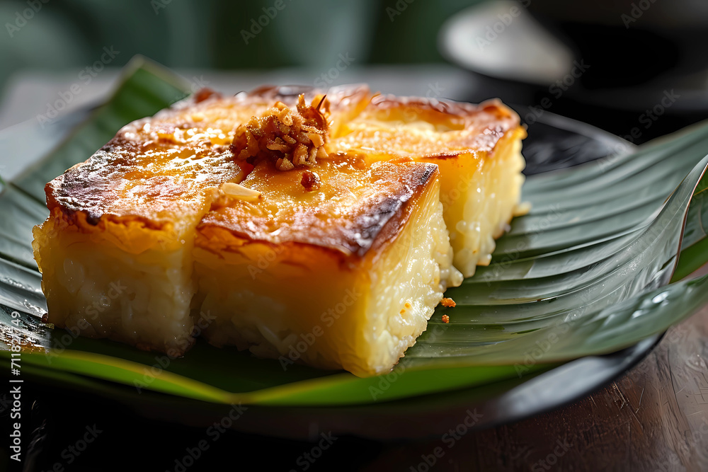 Bibingka from the Philippines - A rice cake baked with coconut milk ...