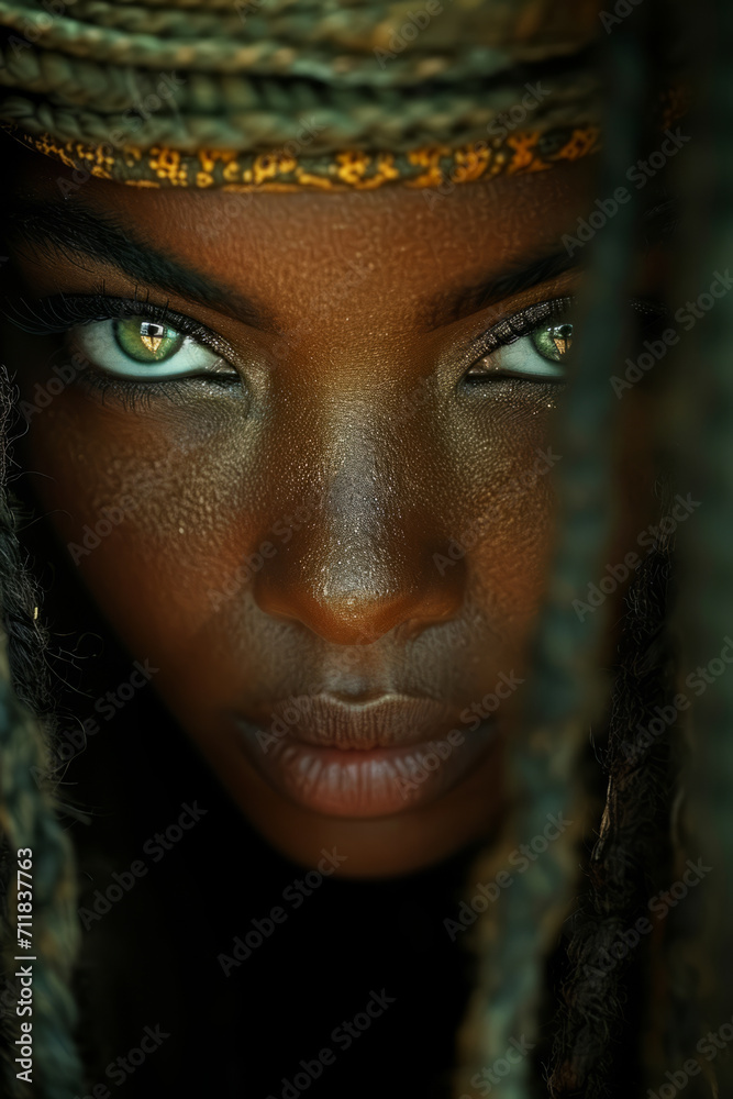 Beautiful african tribe woman, tribal markings, very detailed eye and ...
