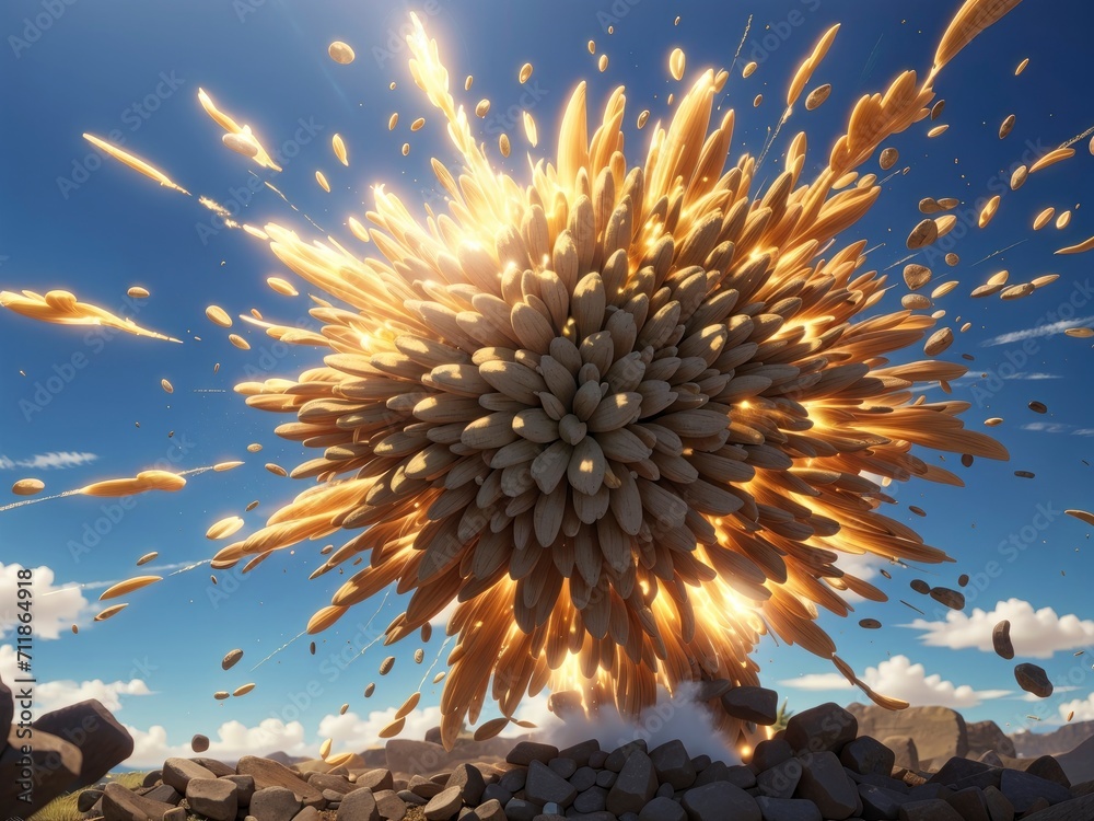 Anime manga graphics cartoon explosion boom sunburst. Energetic and ...