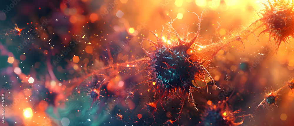 A mesmerizing explosion of colors and light, as a single cell captures ...