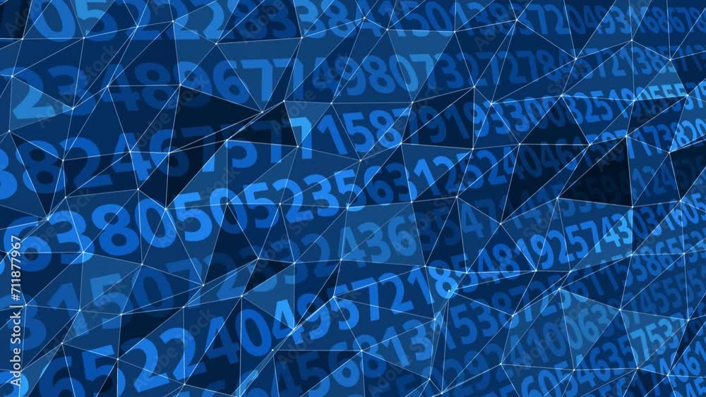 Numerical abstract background depicts complex combination of numeric ...