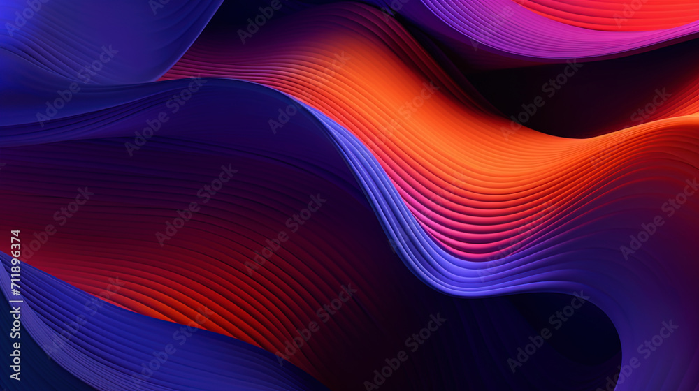 Chaotic digital background with cascades of random forms and lines ...