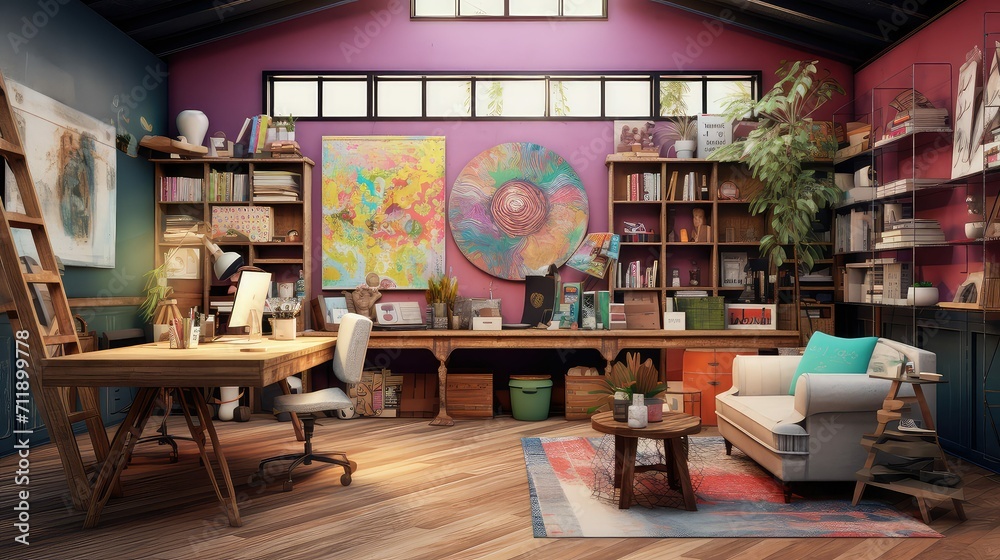 logo design studio background illustration web digital, color ...