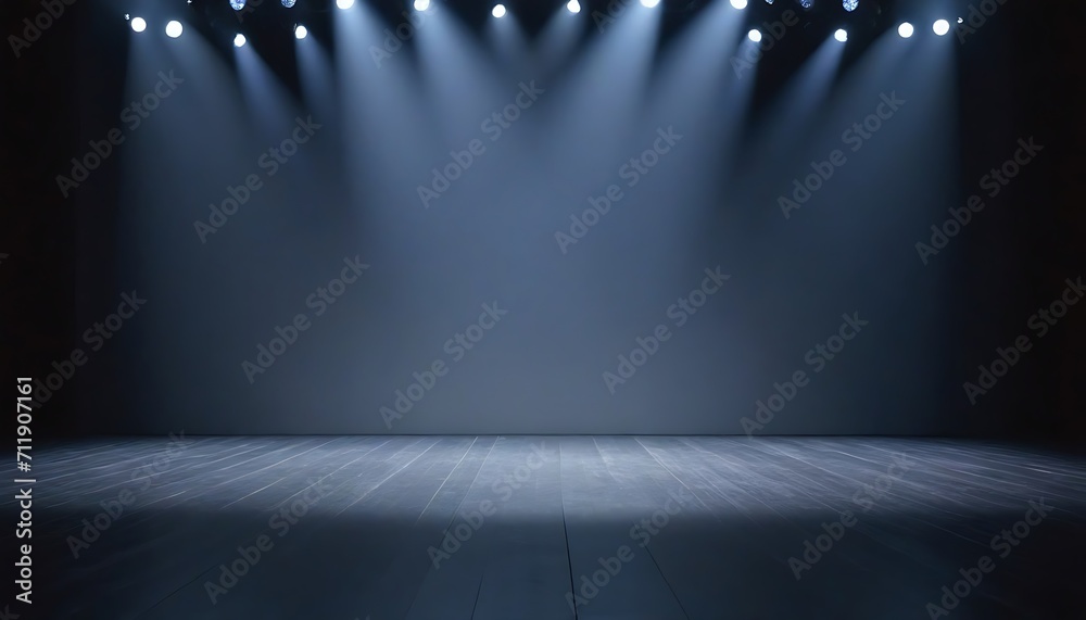 Artistic performances stage light background with spotlight illuminated ...