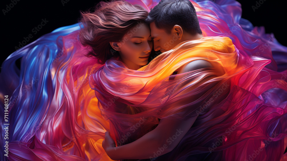 National Hugging Day. Cute animated animals hug each other. celebration ...