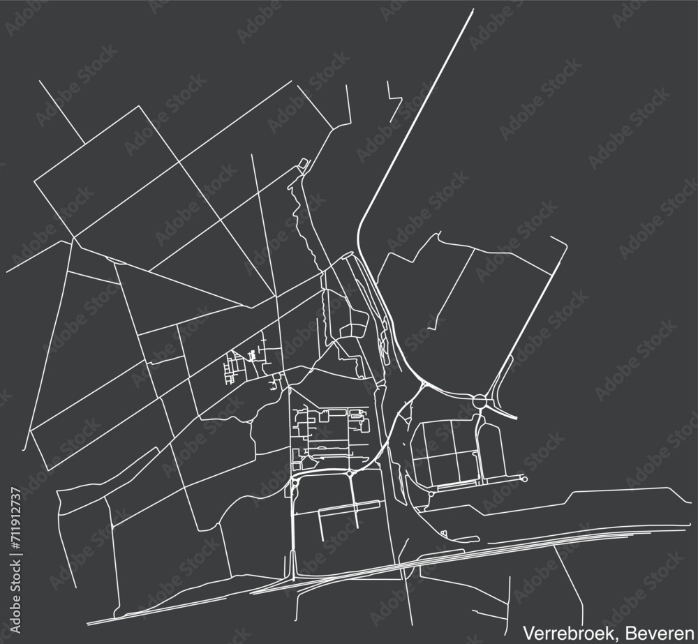 Detailed hand-drawn navigational urban street roads map of the ...