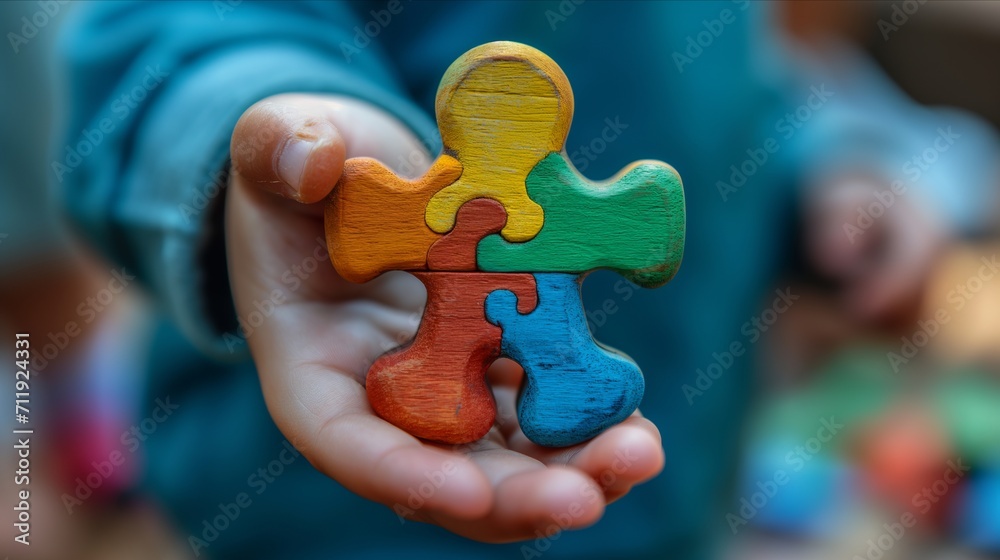 Puzzle as a symbol of the autism spectrum World Autism Awareness Day ...
