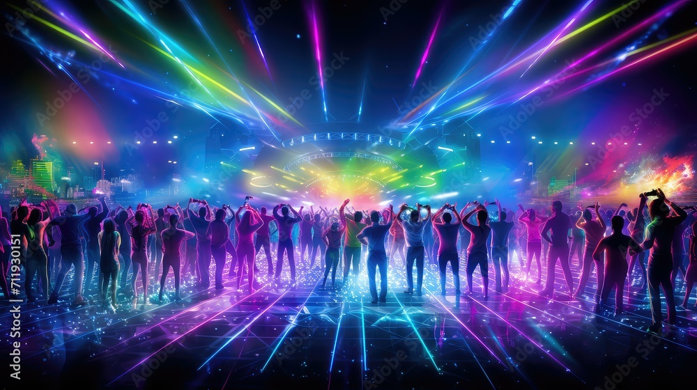 sticks glow party background illustration blacklight dance, music ...