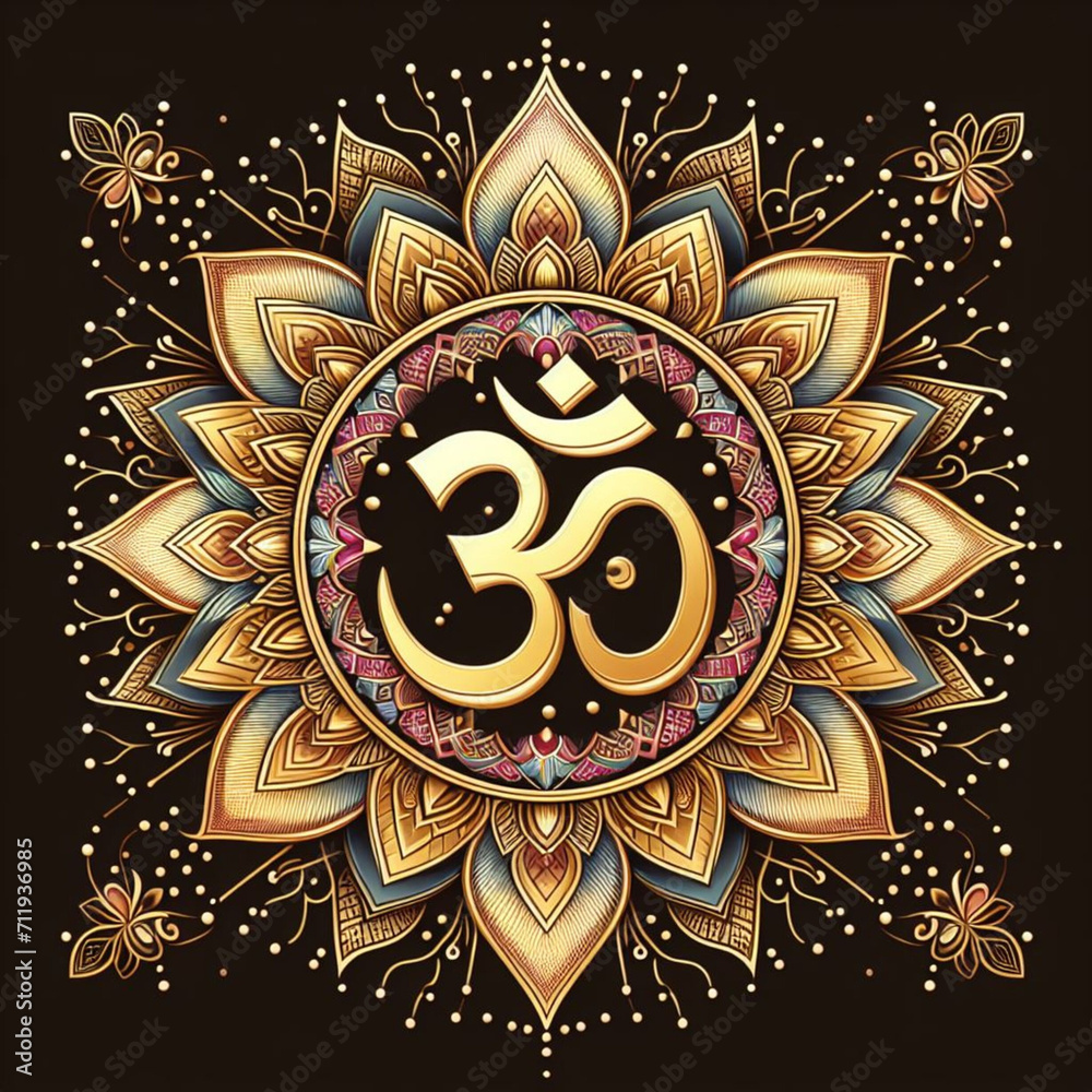 OM simbolo do induismo Stock Illustration | Adobe Stock