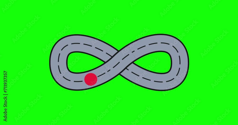 Infinity sign seamless loop 2D animation. Infinity symbol loading ...