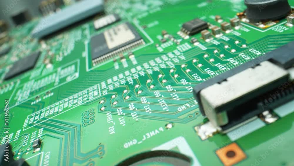 Vidéo Stock In high-definition, witness the heart of electronics: a ...