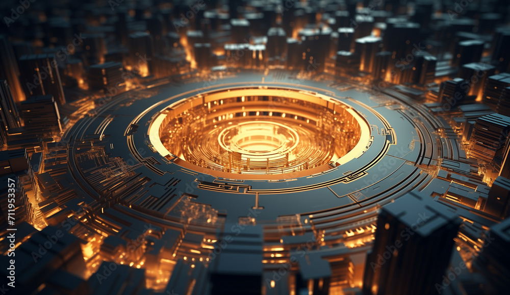 infinity circle computer circuit board computer circuit board, in the ...