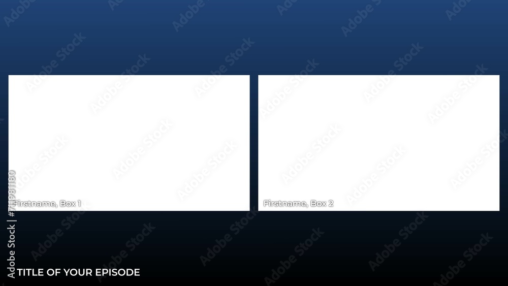 Stream 1-4 Box Frame Overlay with Branding for Social Stock Template ...