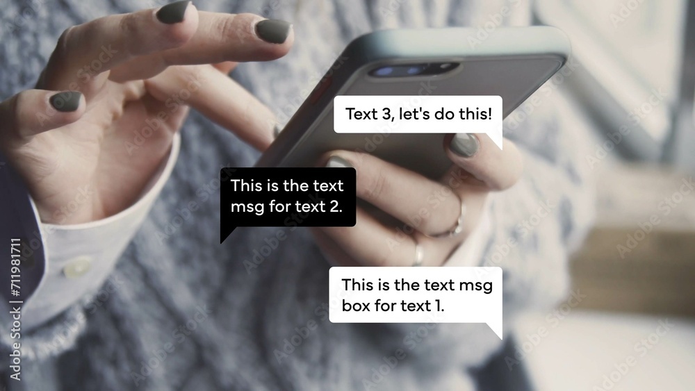 Text Msg Conversation Title Template Stock Template | Adobe Stock