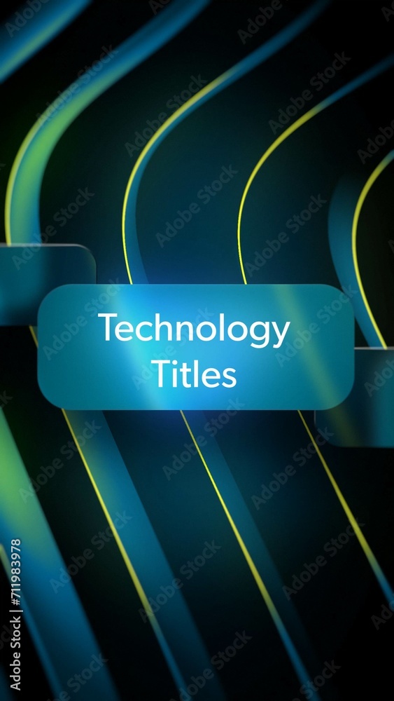 Vertical Tech Titles with Glass Background and Search Field Stock Template | Adobe Stock